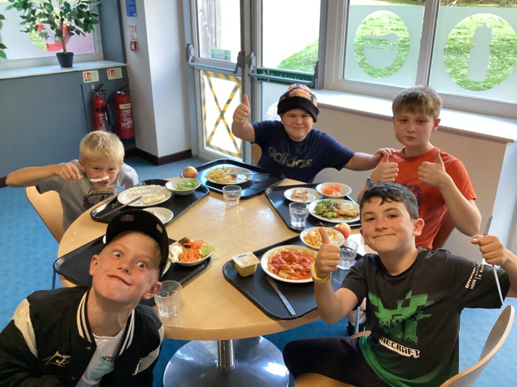 First meal at PGL – Framfield C of E Primary School
